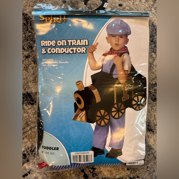 Costumes | Rideon Train Conductor Costume For Toddlers Black And Blue ...